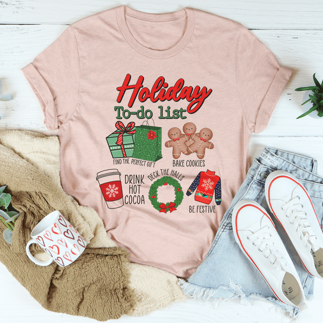 Holiday To Do List Athletic Heather S Peachy Sunday T-Shirt - Walmart.com