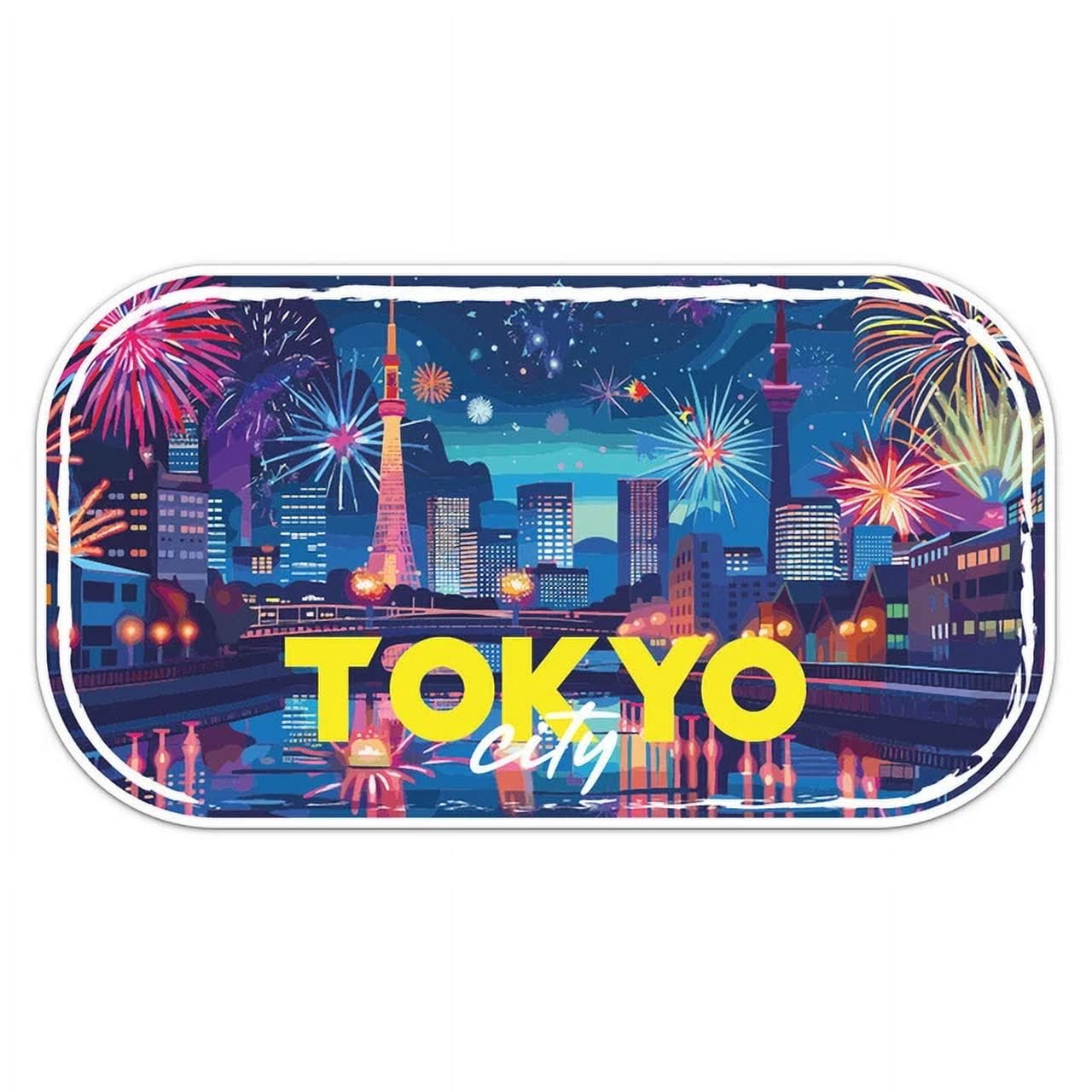 Holiday Tokyo City Sticker Phone Decal Water Bottle Stickers Car Decals ...
