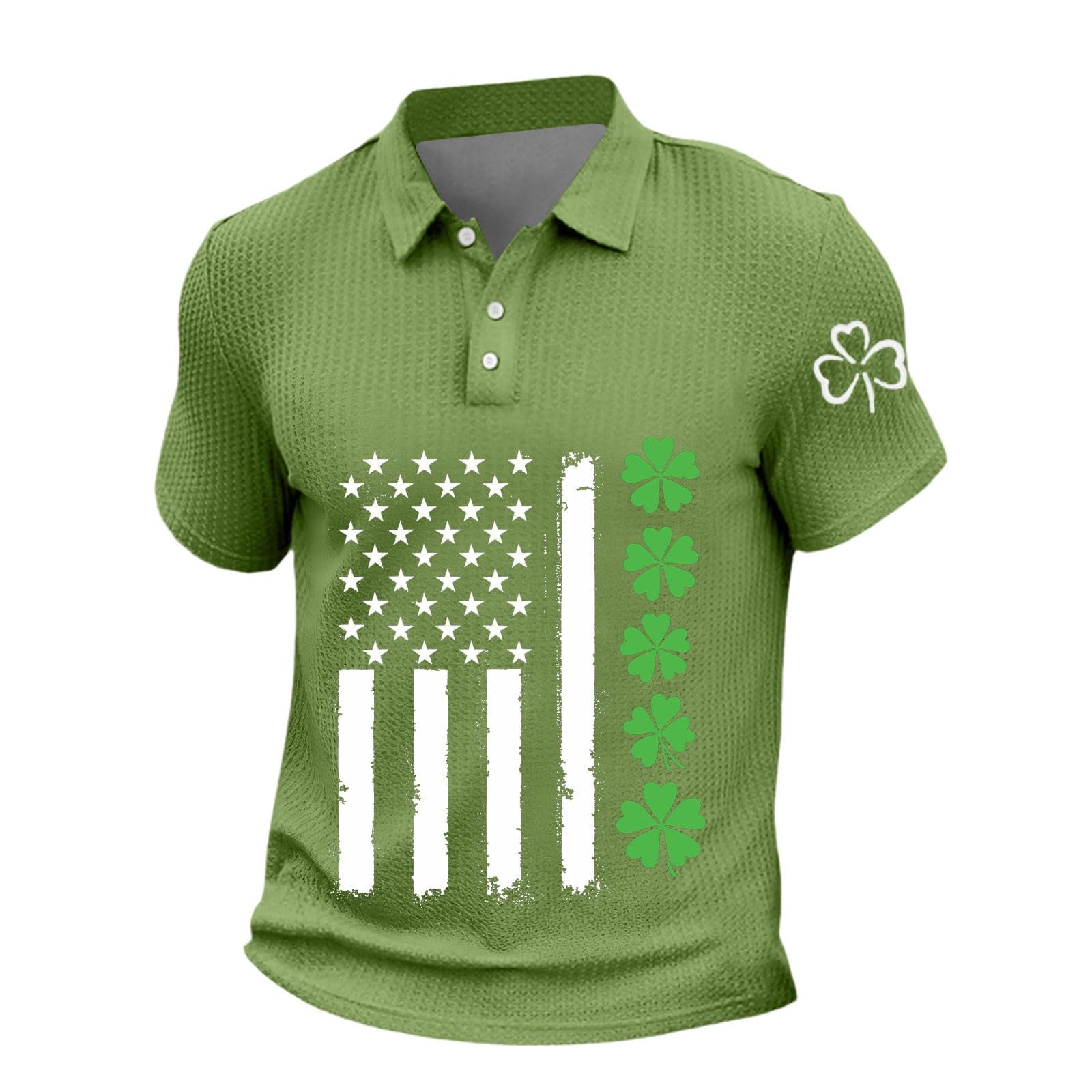 Holiday Top for Men Saint Patrick'S Day Long Sleeve Classic Fit Green ...