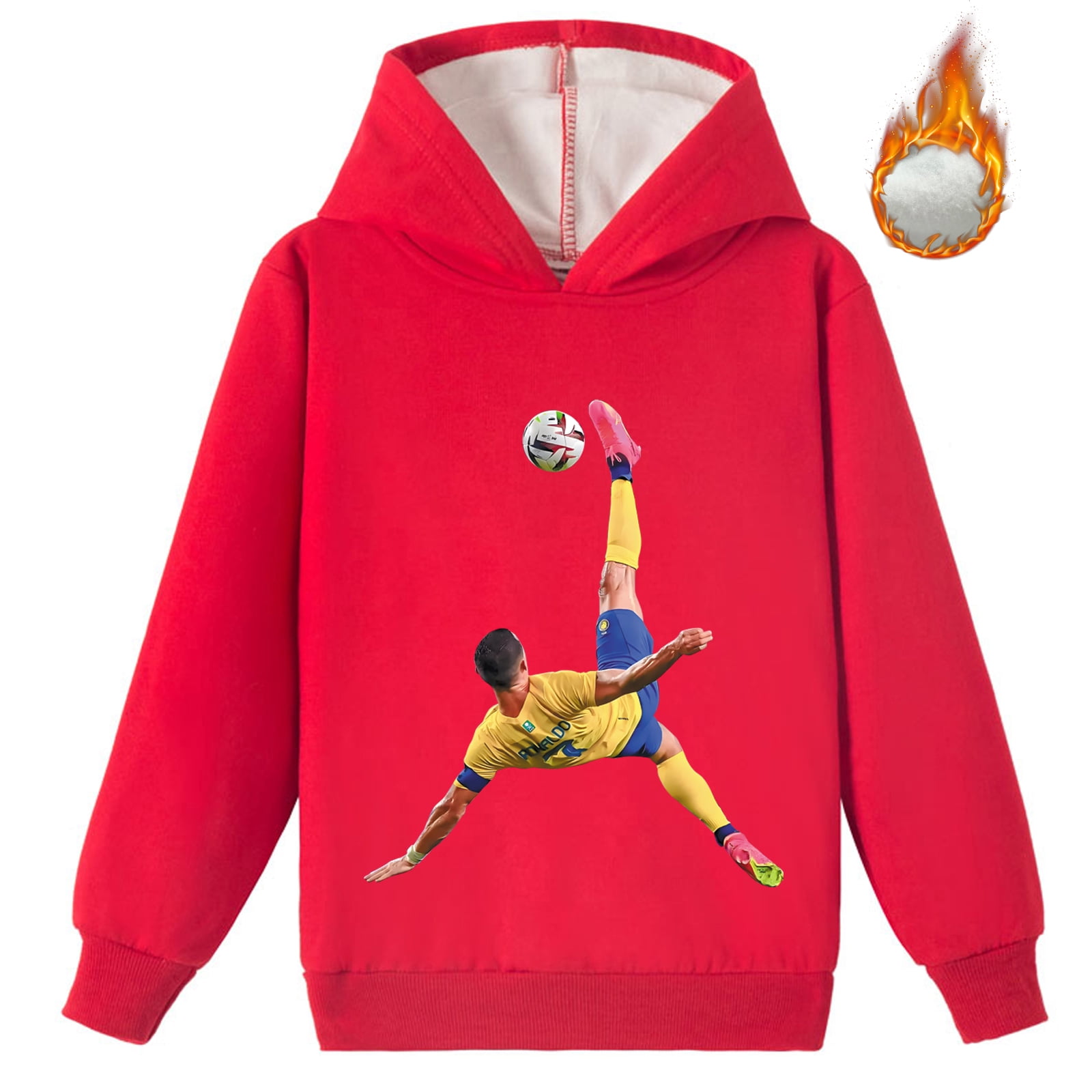 Holiday Trend Hoodie Cristiano Ronaldo Fleece Brushed works for Winter ...