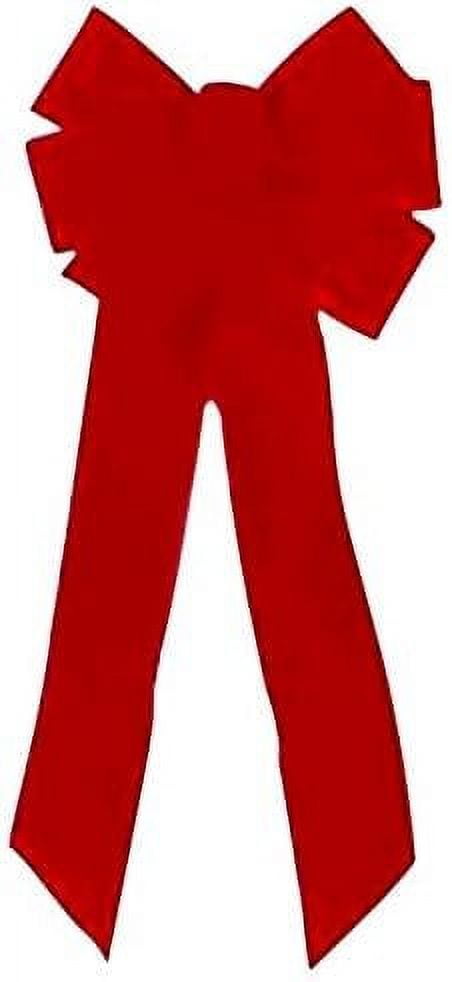 Holiday Trim #7964 7 Loop RED Velvet Bow - Walmart.com