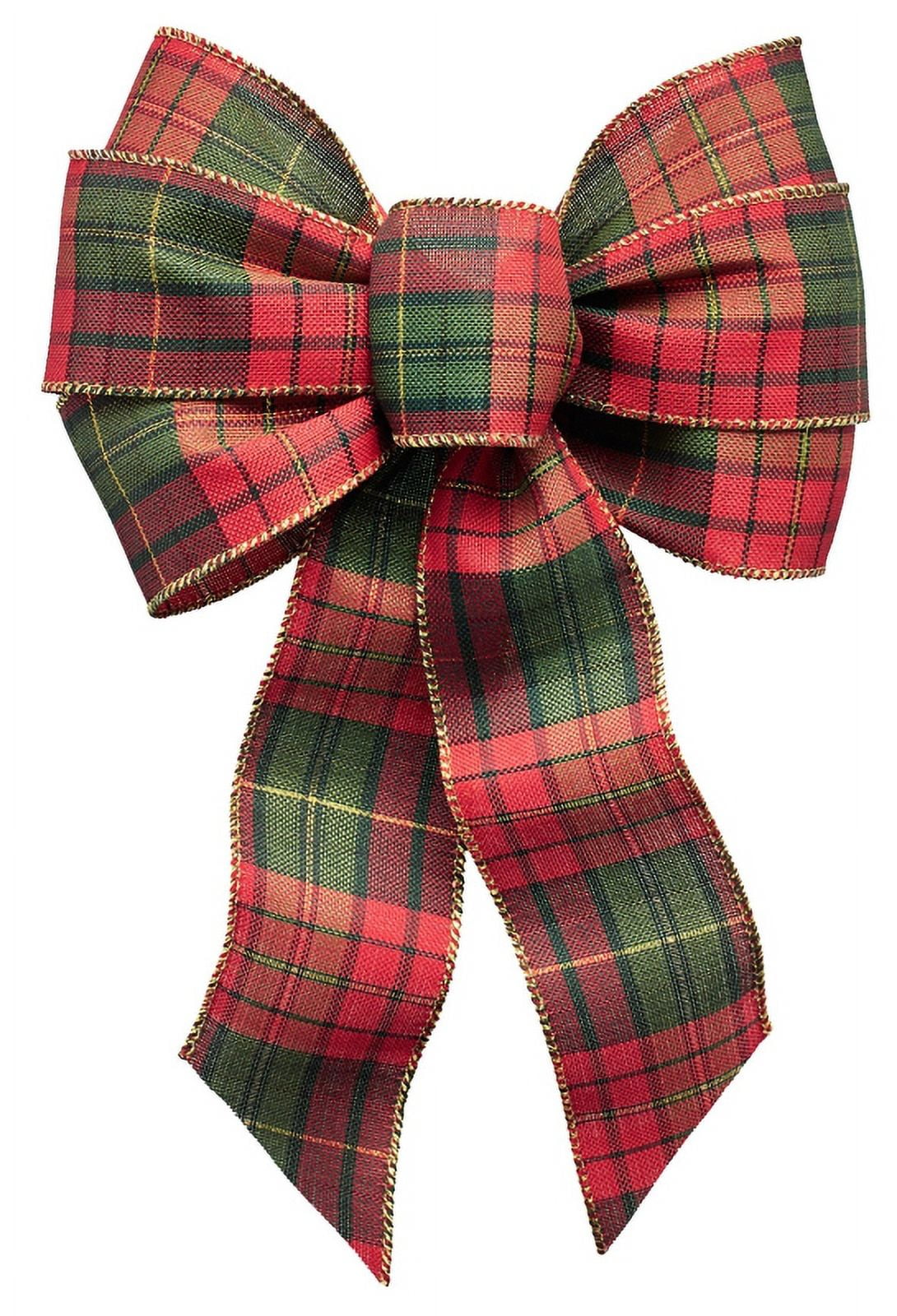 HOLIDAYTRIMS 6123 BOW PLAID RED/GREEN/BLACK - Walmart.com
