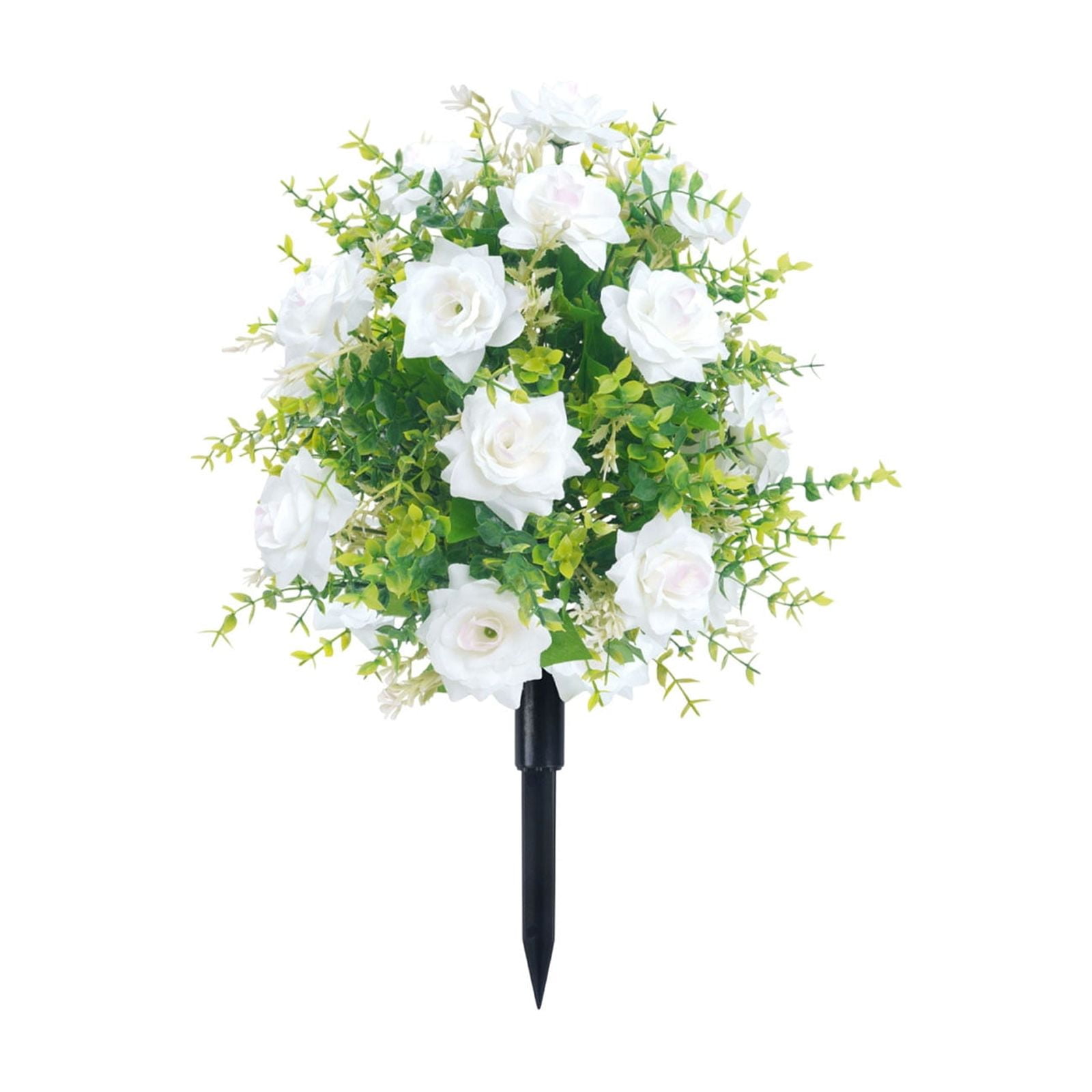 Your Holiday White Simulation Roses Floor Flowers Decor With Ground ...