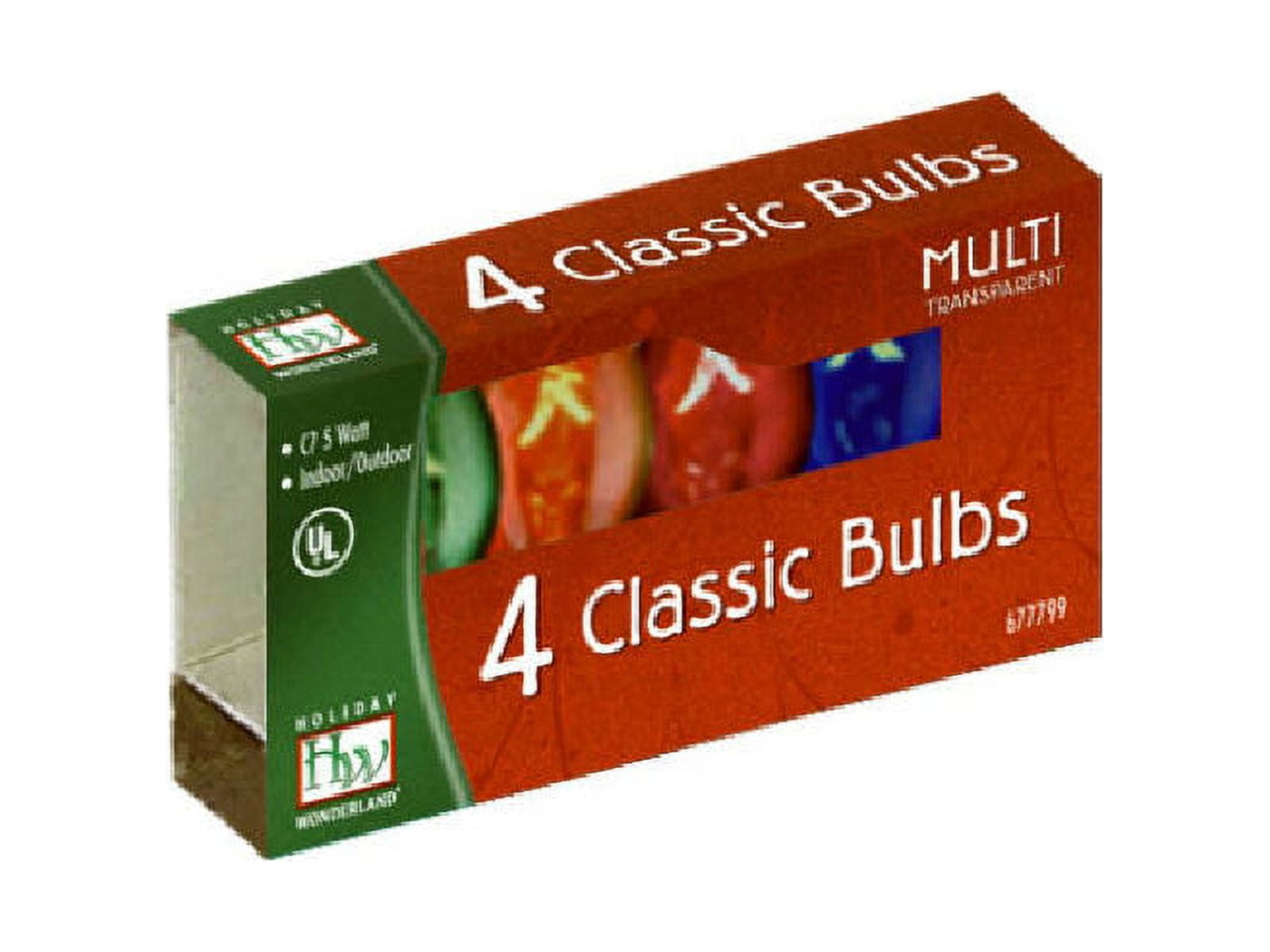 Holiday Wonderland 1075A-88 Xmas C7 Transparent Replacement Bulbs ...