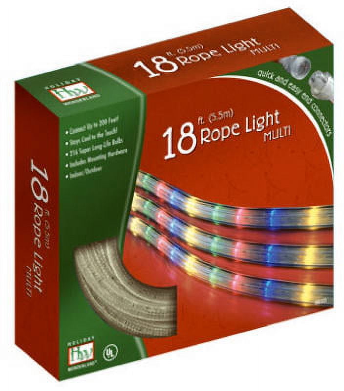Holiday Wonderland 18' Multi Color Rope Light Set, Each - Walmart.com