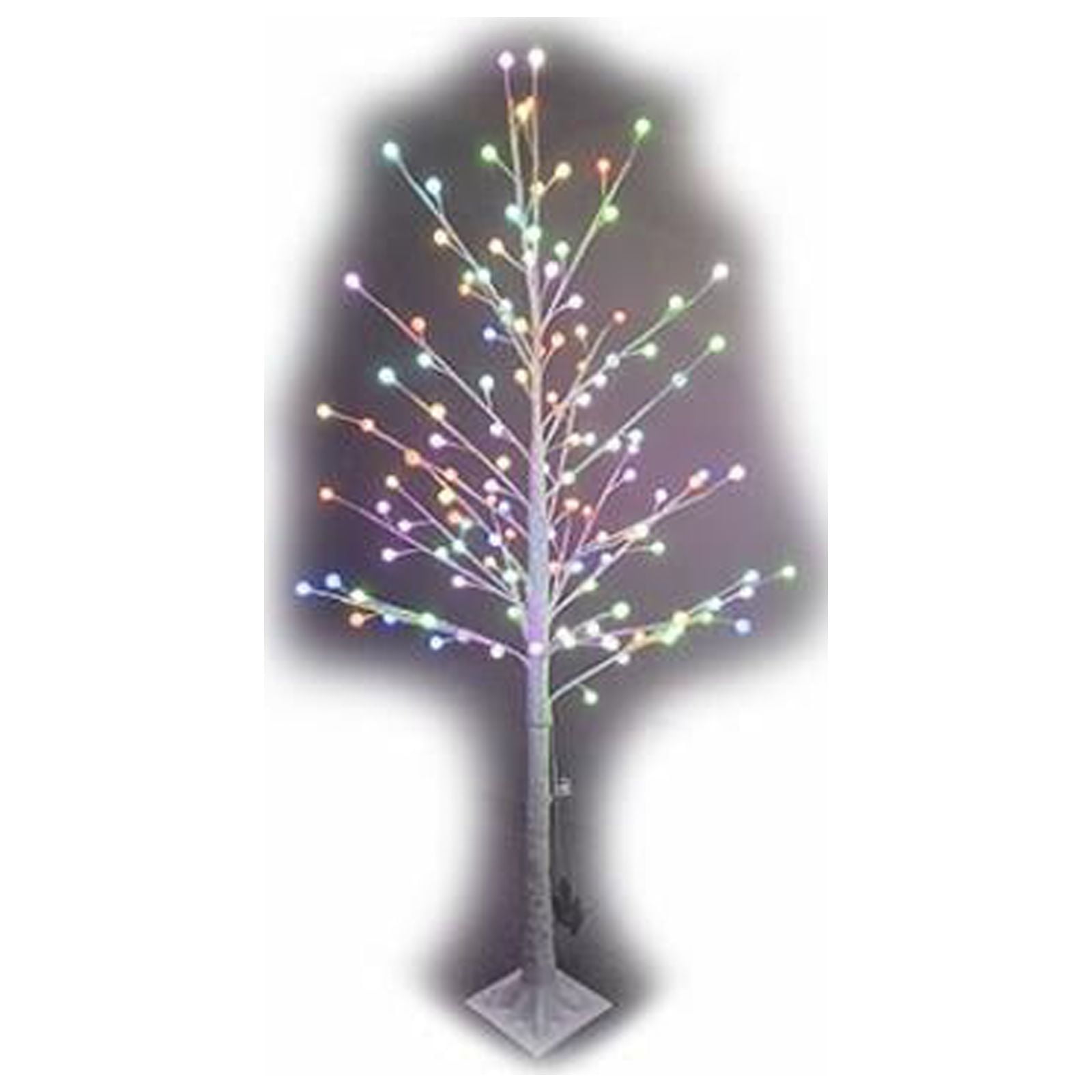 Holiday Wonderland 25277-88 Color Sync 9-Function Stick Tree Christmas Yard Decor, 4 Ft ...