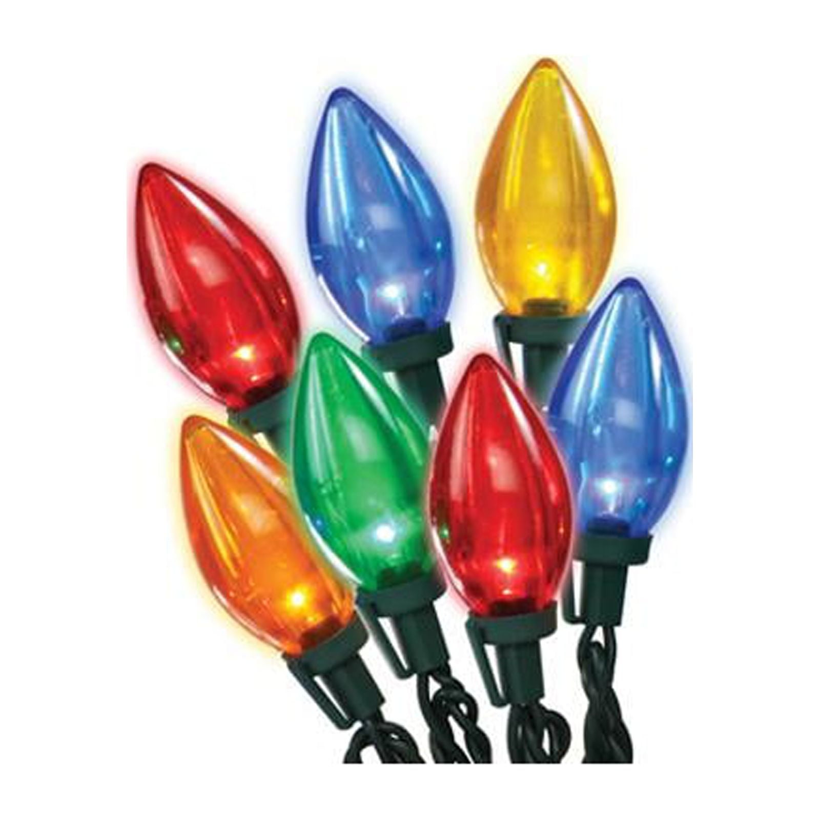 Holiday Wonderland 25-Count Multi Transparent C9 LED Christmas Light ...