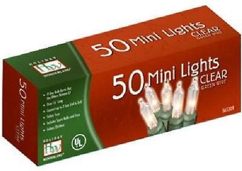 Holiday Wonderland 4050-88A 50 count CLEAR Incandescent Mini Christmas ...