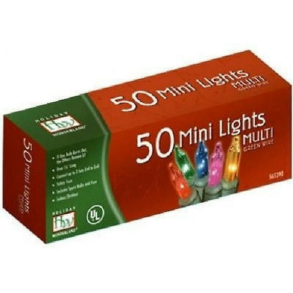 Holiday Wonderland 4051-88A 50 Count MULTI Color Mini Christmas Light ...