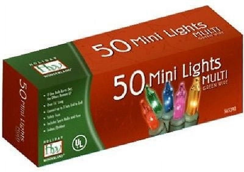 Holiday Wonderland 4051-88A 50 Count MULTI Color Mini Christmas Light ...