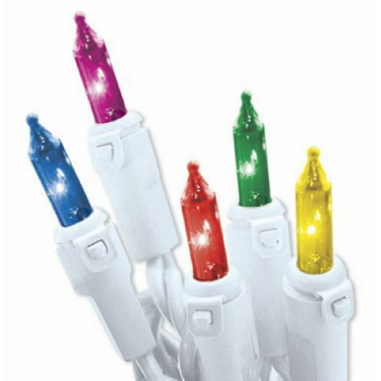 white string colored christmas lights