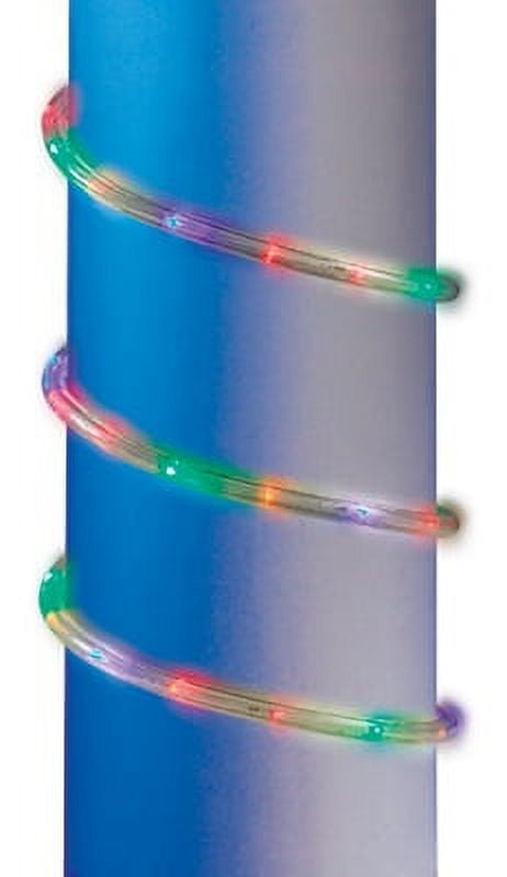 Holiday Wonderland 9' Multi LED Rope Light Set 70 Multi LEDs Clear PVC ...