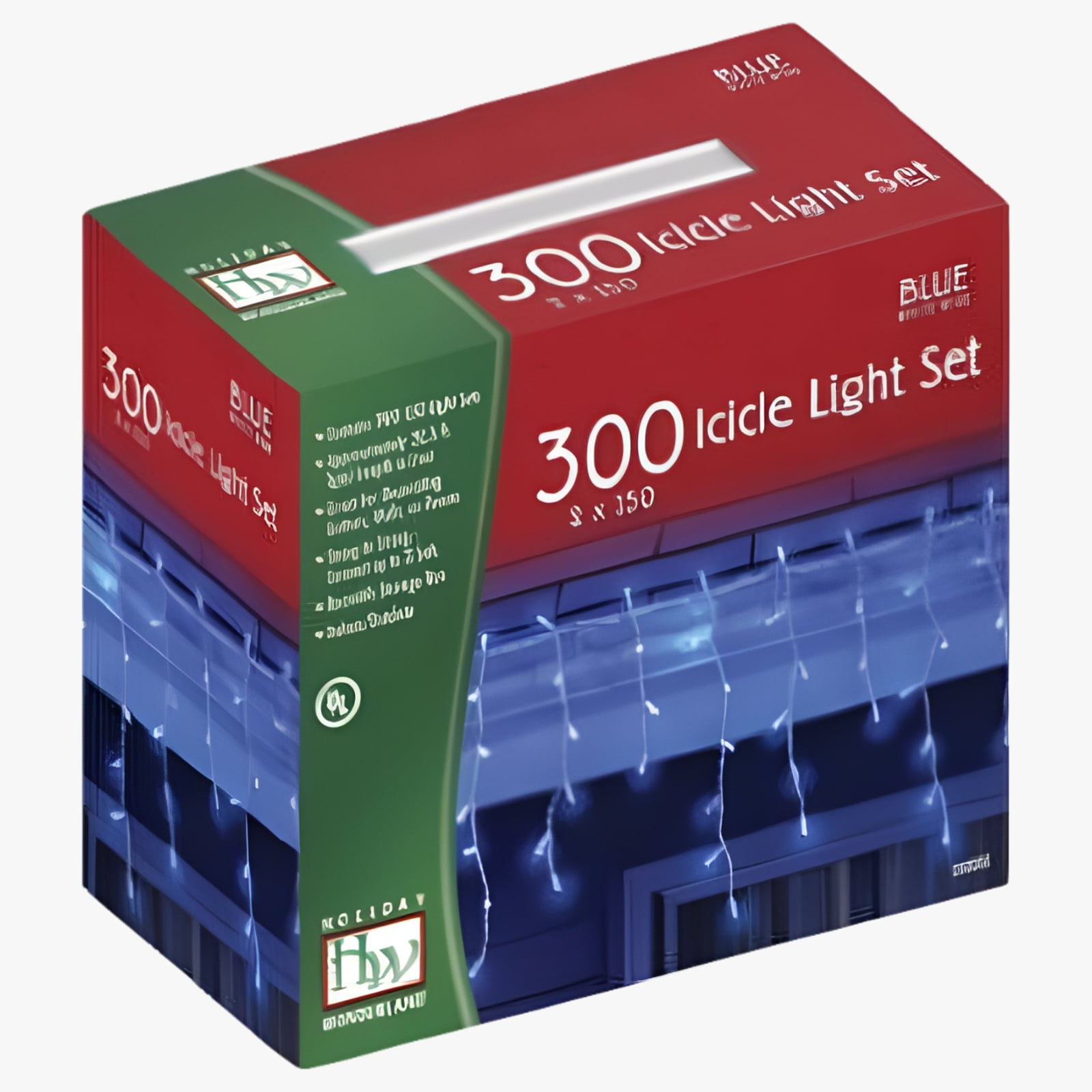 Holiday Wonderland 300-Ct Blue Christmas Icicle Lights Set, Mini ...