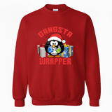 Holiday Wrap Rap Helper Gangsta Festive Funny Gift Humor Sweatshirt up ...
