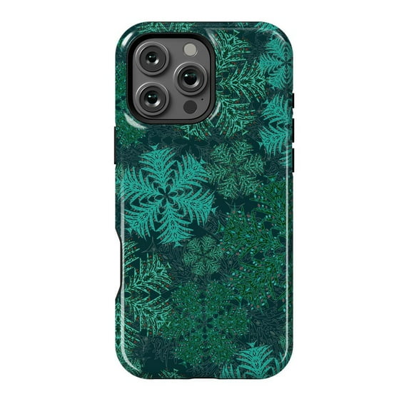 Holiday Xmas Snowflake Design Art iPhone Case 17 16 15 14 13 12 11 Pro ...