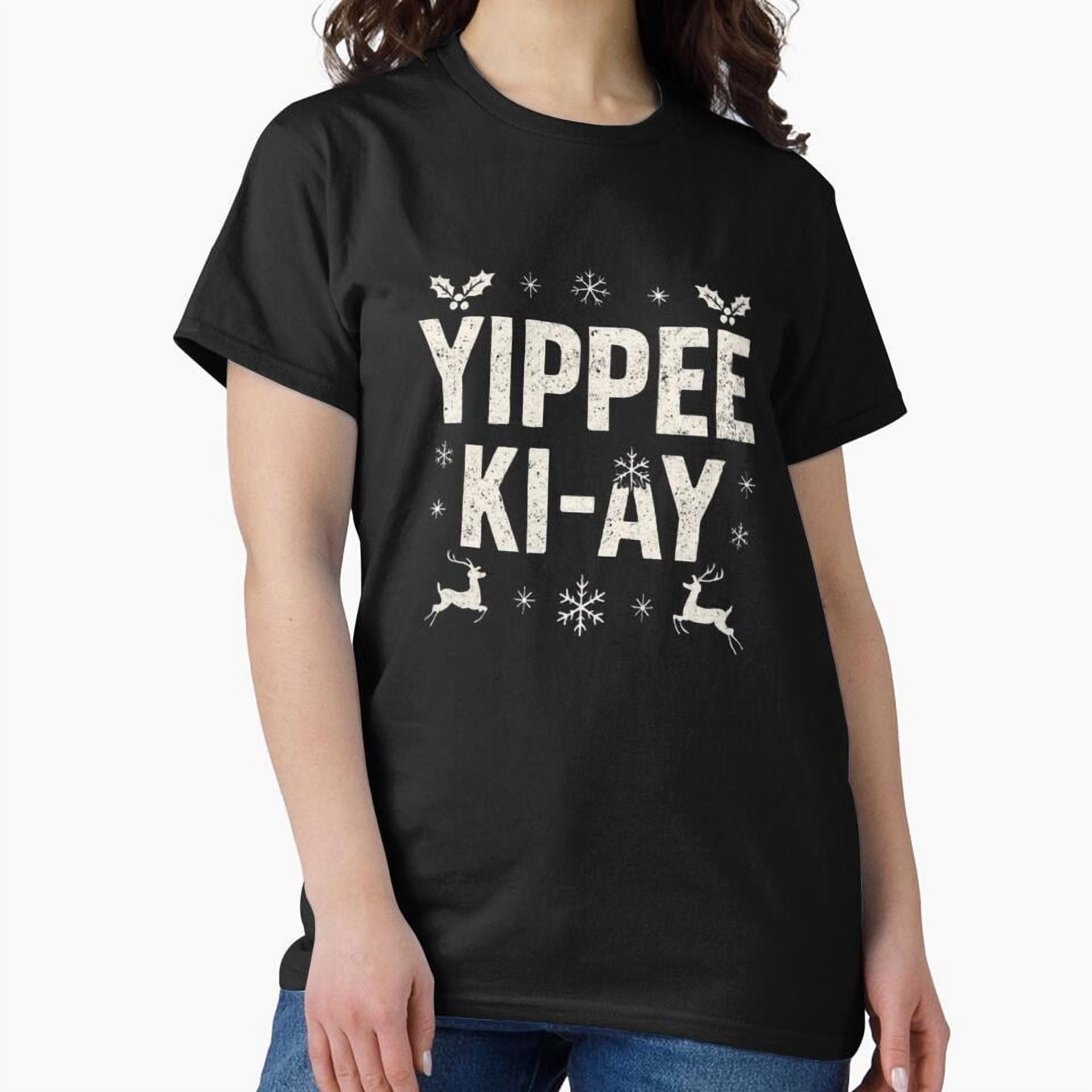 Holiday Yippee Ki Yay Action Typography Tribute Graphic Unisex T-Shirt ...