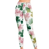 Holiday Yoga Leggings for Women - St. Patrick's Day Shamrock Design ...