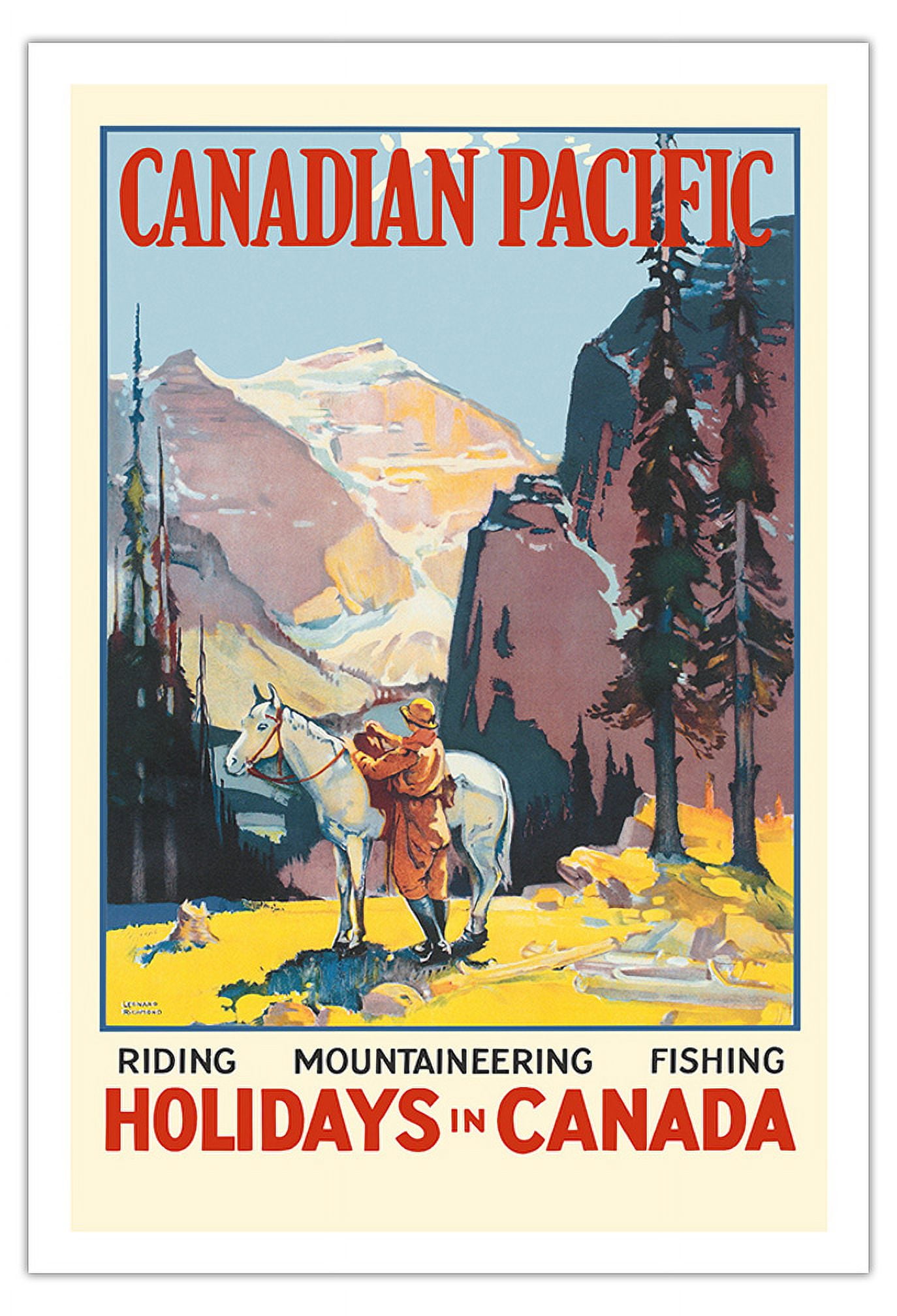 Holidays in Canada - Canadian Pacific - Vintage Railroad Travel Poster ...