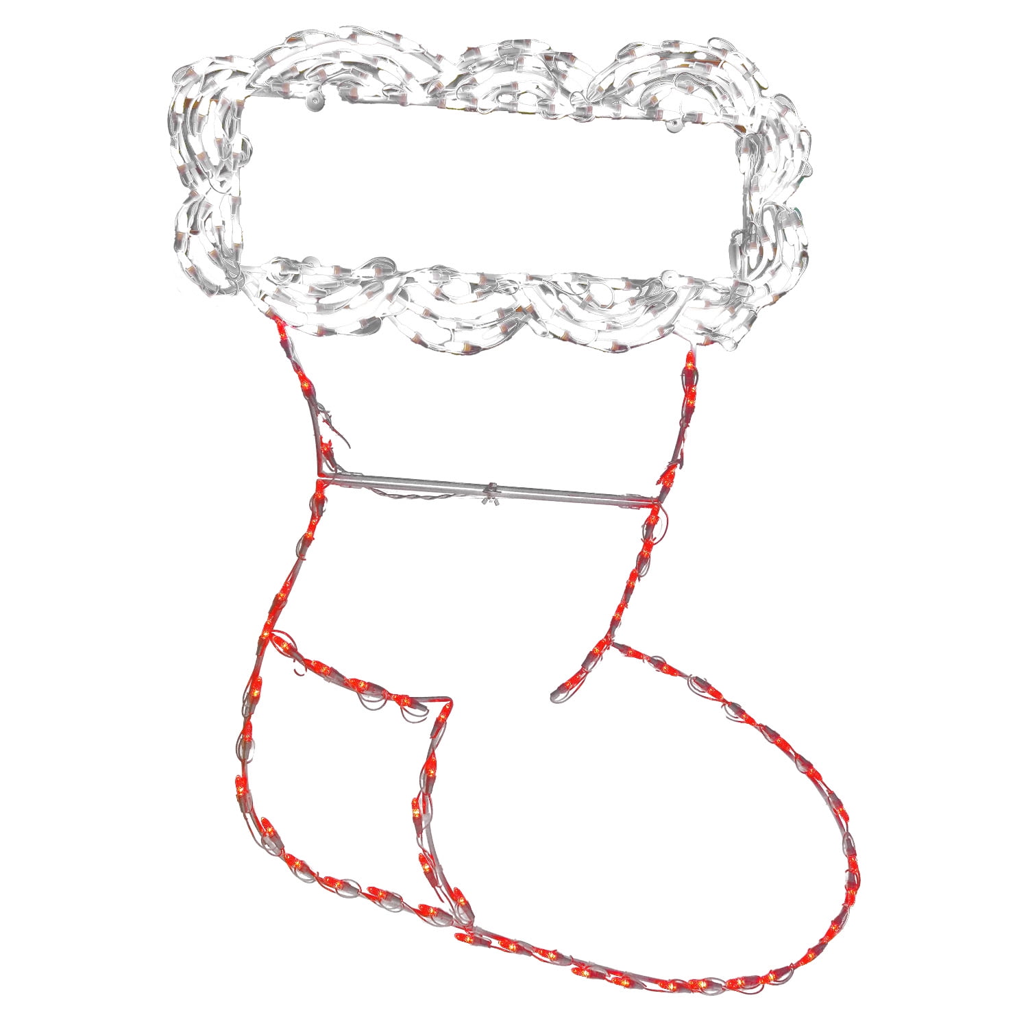 Holidynamics LED Outdoor Metal Frame 47in Stocking Christmas Display ...