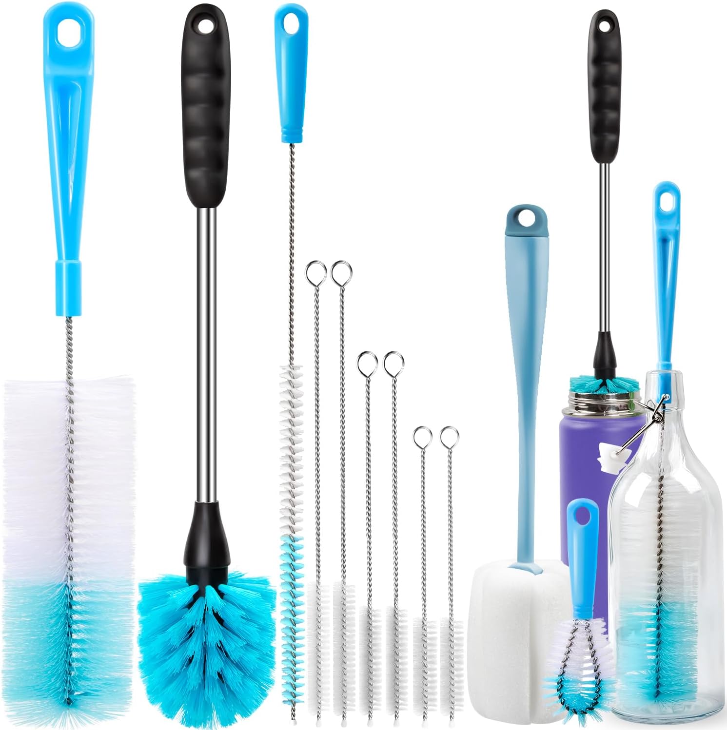 Holikme Bottle Brush Tube Cleaning Lab Set with Long Handle, Cup ...