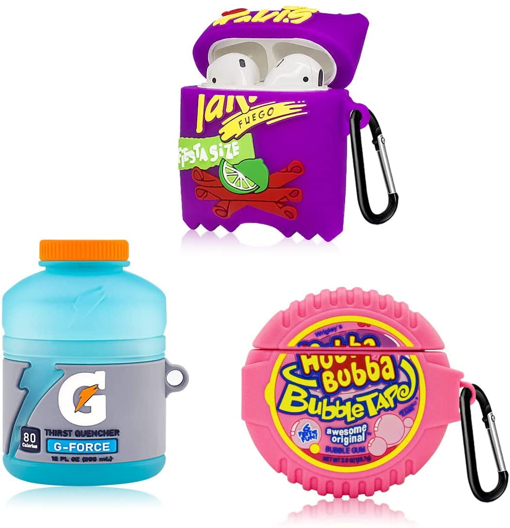 Cool & Cute 3-Pack 3D Cartoon Silicone Airpod Case for Airpod 2/1 ...
