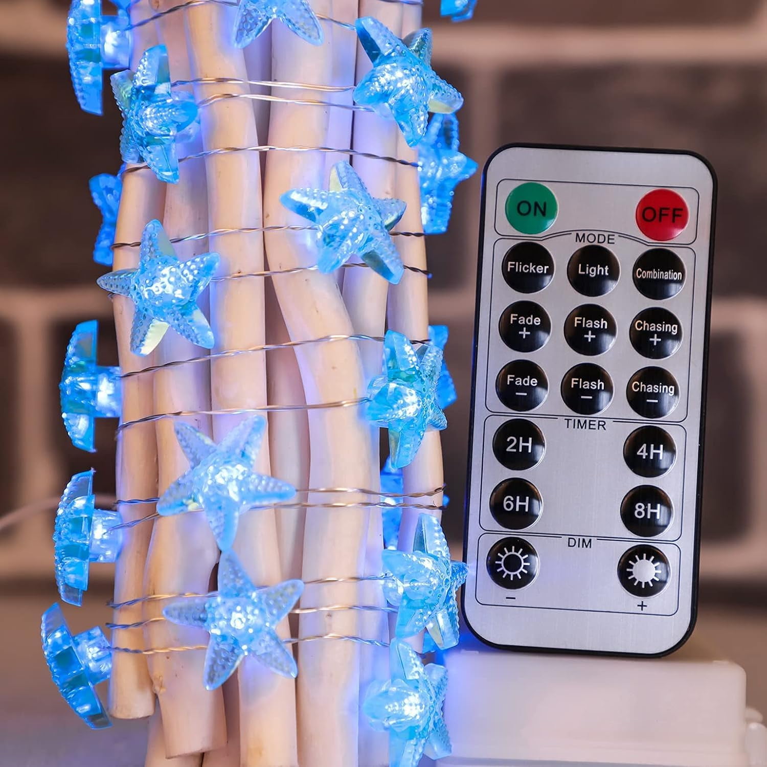 Holitown Blue String Lights 10ft 30LEDs Starfish Beach Theme Sea Life ...