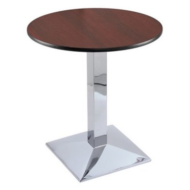 Vance Collection Kitchen Round Dining Table, Modern Glass Top Chrome ...