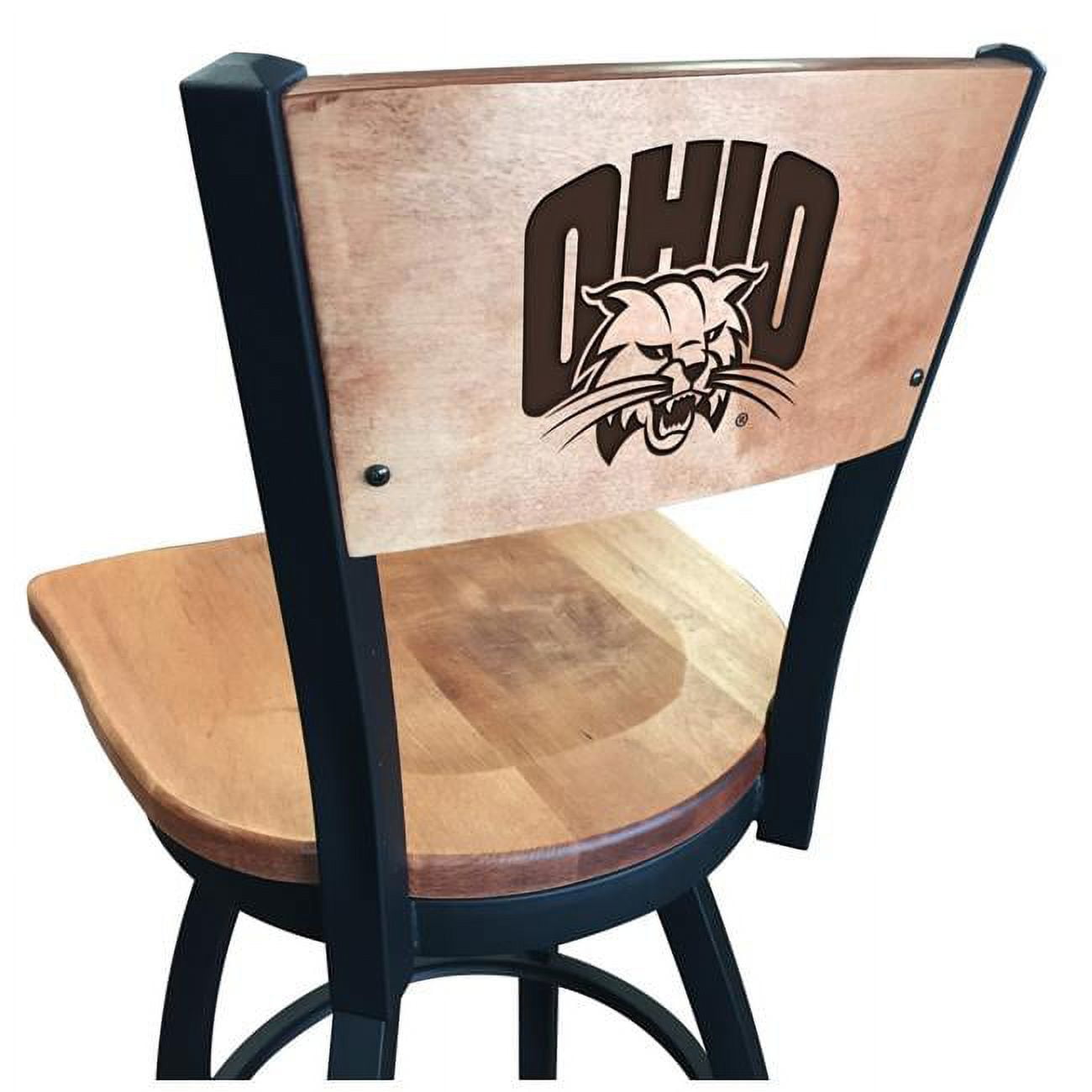 Holland Bar Stool 30 in. L038 - Black Wrinkle Ohio University Swivel ...