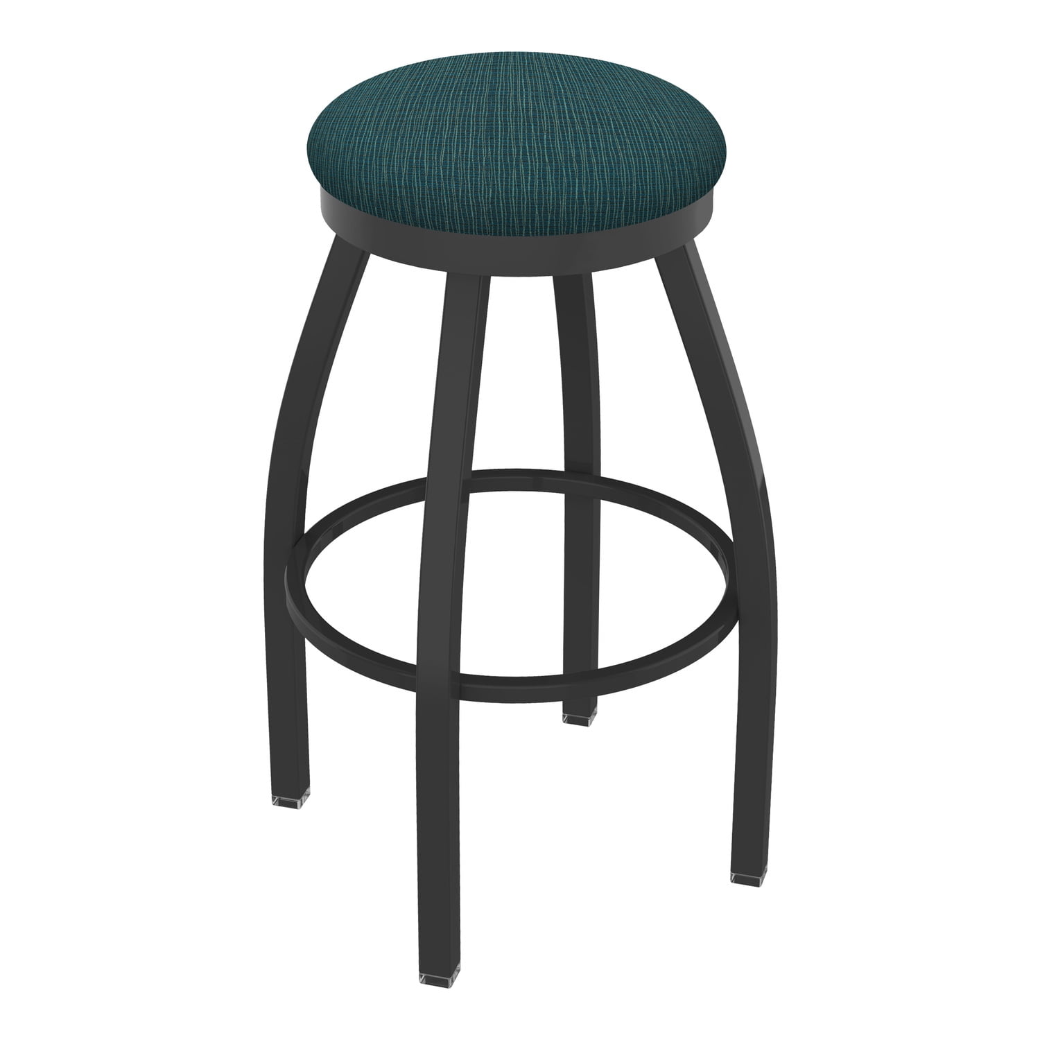 802 Misha 36" Swivel Extra Tall Bar Stool with Pewter Finish and Canter ...