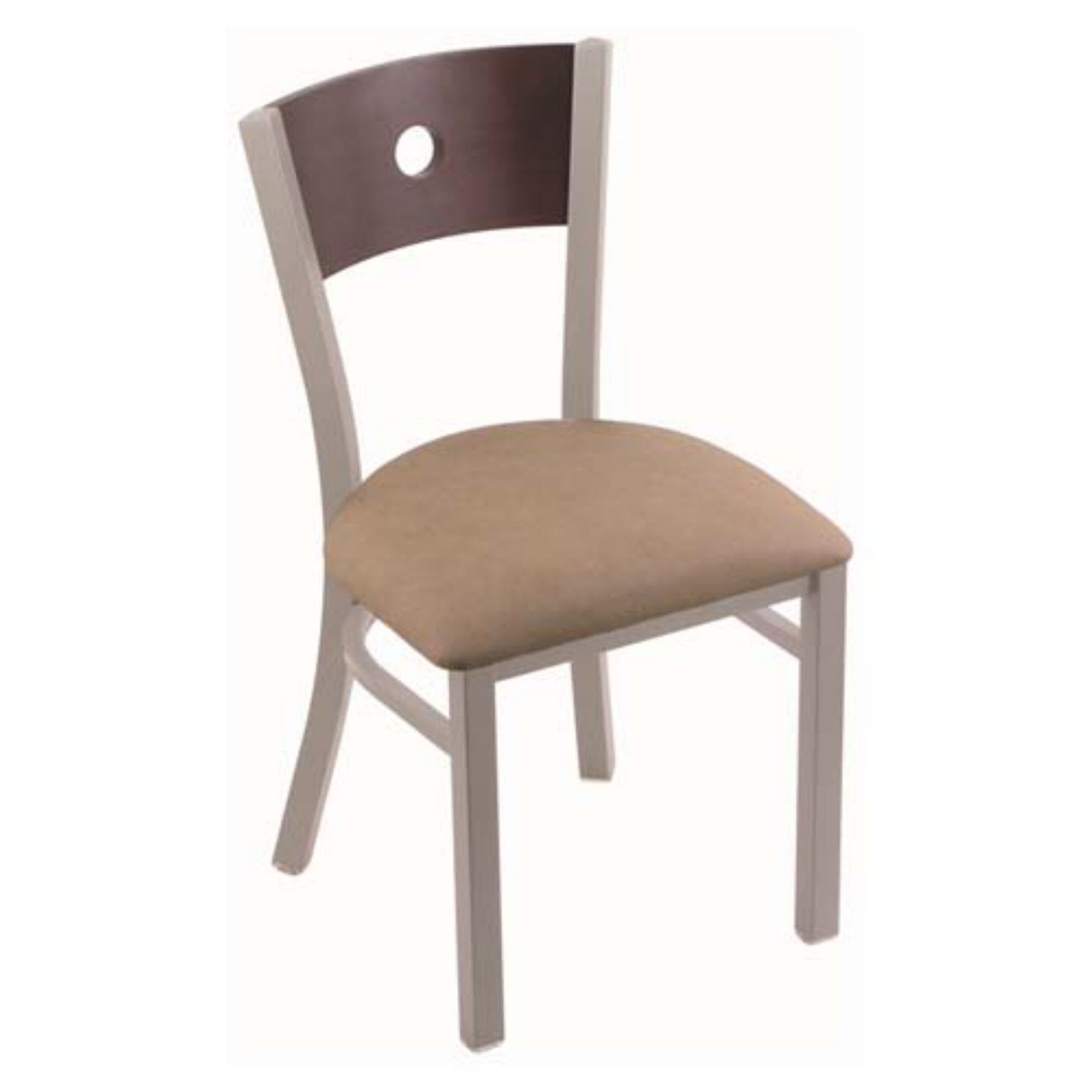 630 Voltaire 18" Chair with Pewter Finish, Medium Back, and Rein Thatch ...