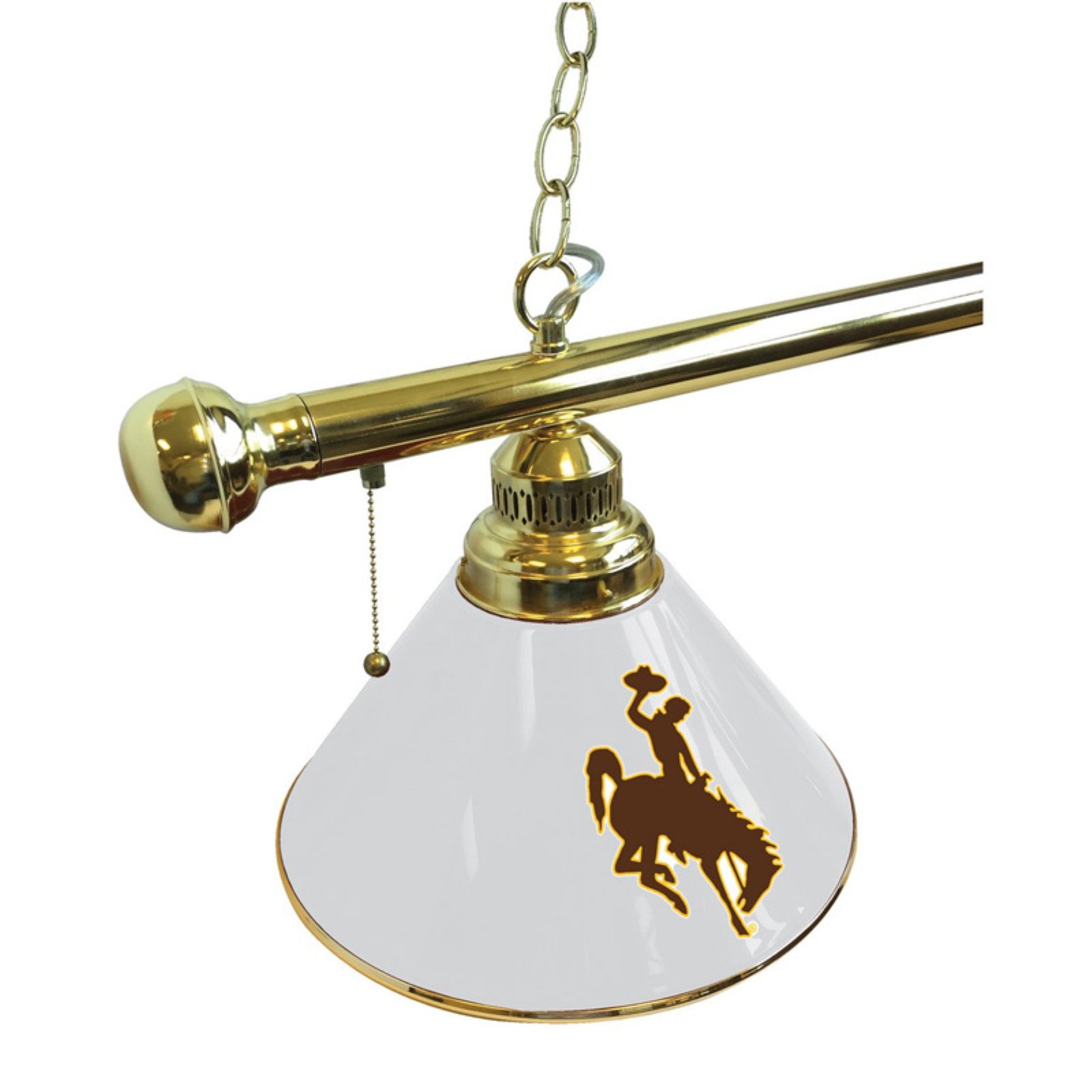 University of Wyoming 3 Shade Billiard Light with Black Fixture ...