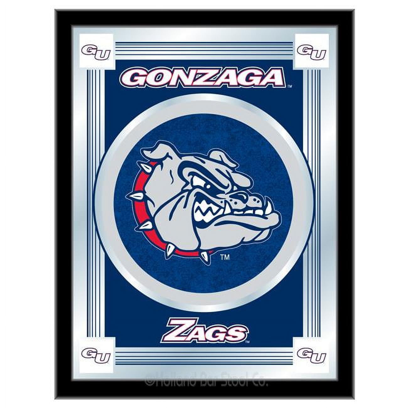 Holland Bar Stool Gonzaga University Logo Mirror - Black - 17 x 22 in ...