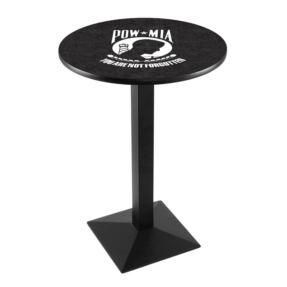 Holland Bar Stool L217 POW/MIA 42" Tall - 36" Top Pub Table with Black ...