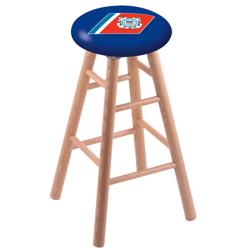 Holland Bar Stool Oak Bar Stool in Natural Finish with U.S. Coast Guard ...