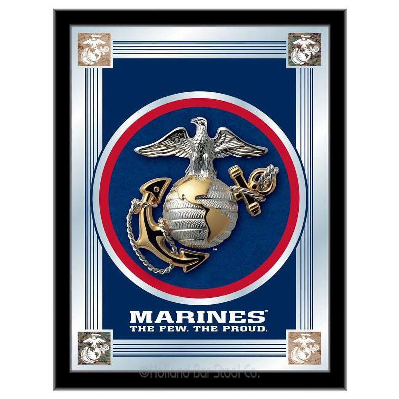 Holland Bar Stool U.S. Marines 17 x 22 in. University Logo Mirror ...