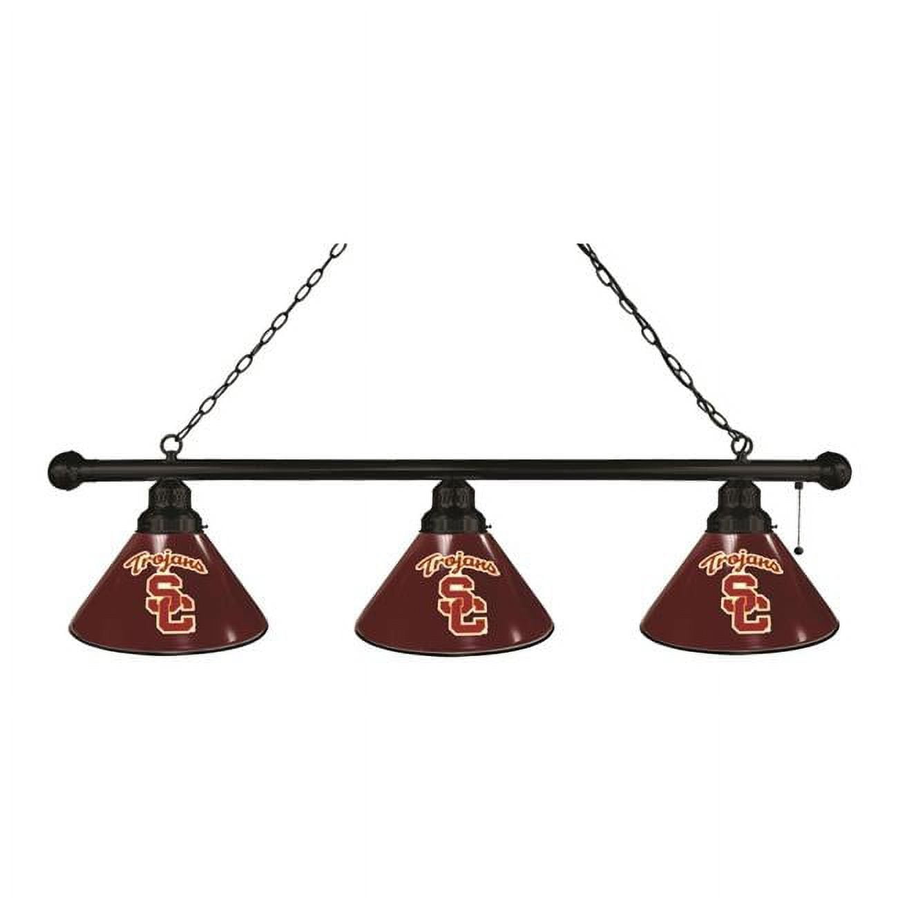 Holland Bar Stool Usc Trojans 3 Shade Pool Billiard Light- Black ...