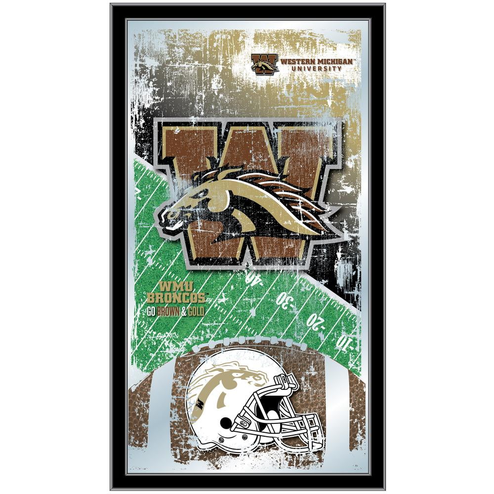 Holland Bar Stool Western Michigan 15" x 26" Football Mirror - Walmart.com