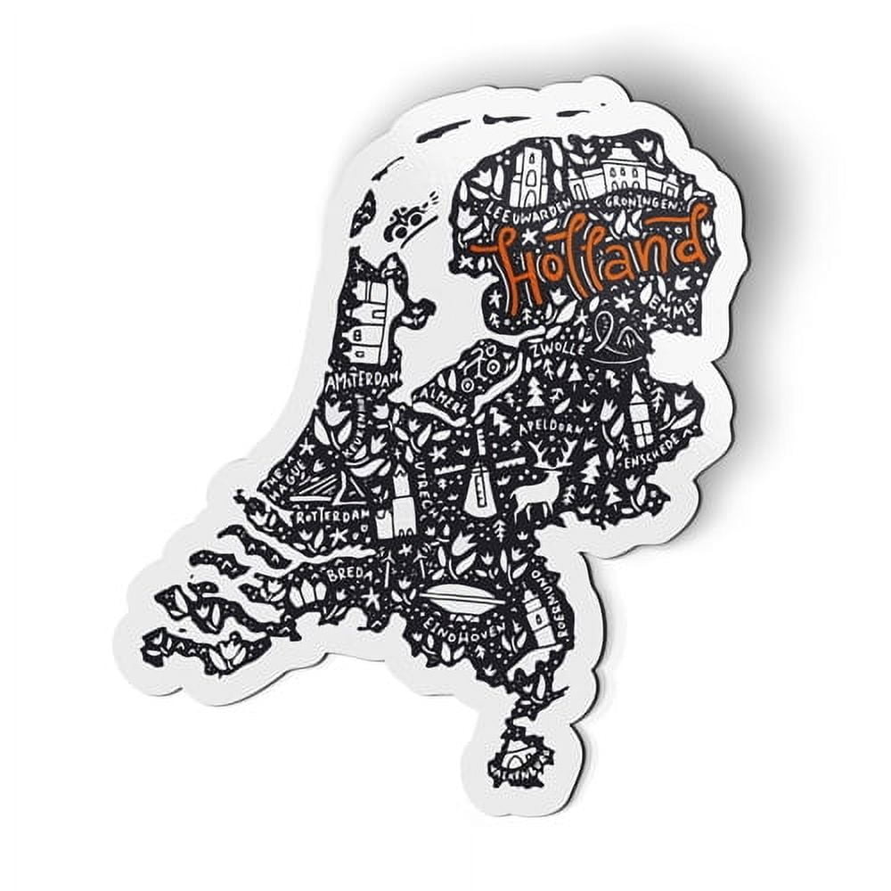 Holland Country Travel Map - 5" Magnet for Car Locker Refrigerator ...