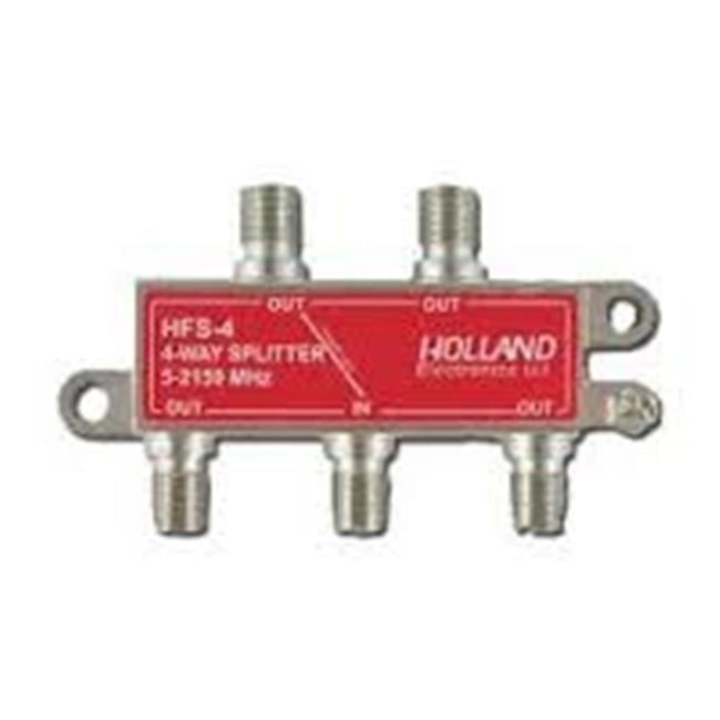 Holland Electronics 4 Way Coax Splitter 1 Port Power Passing, 5-2150 ...