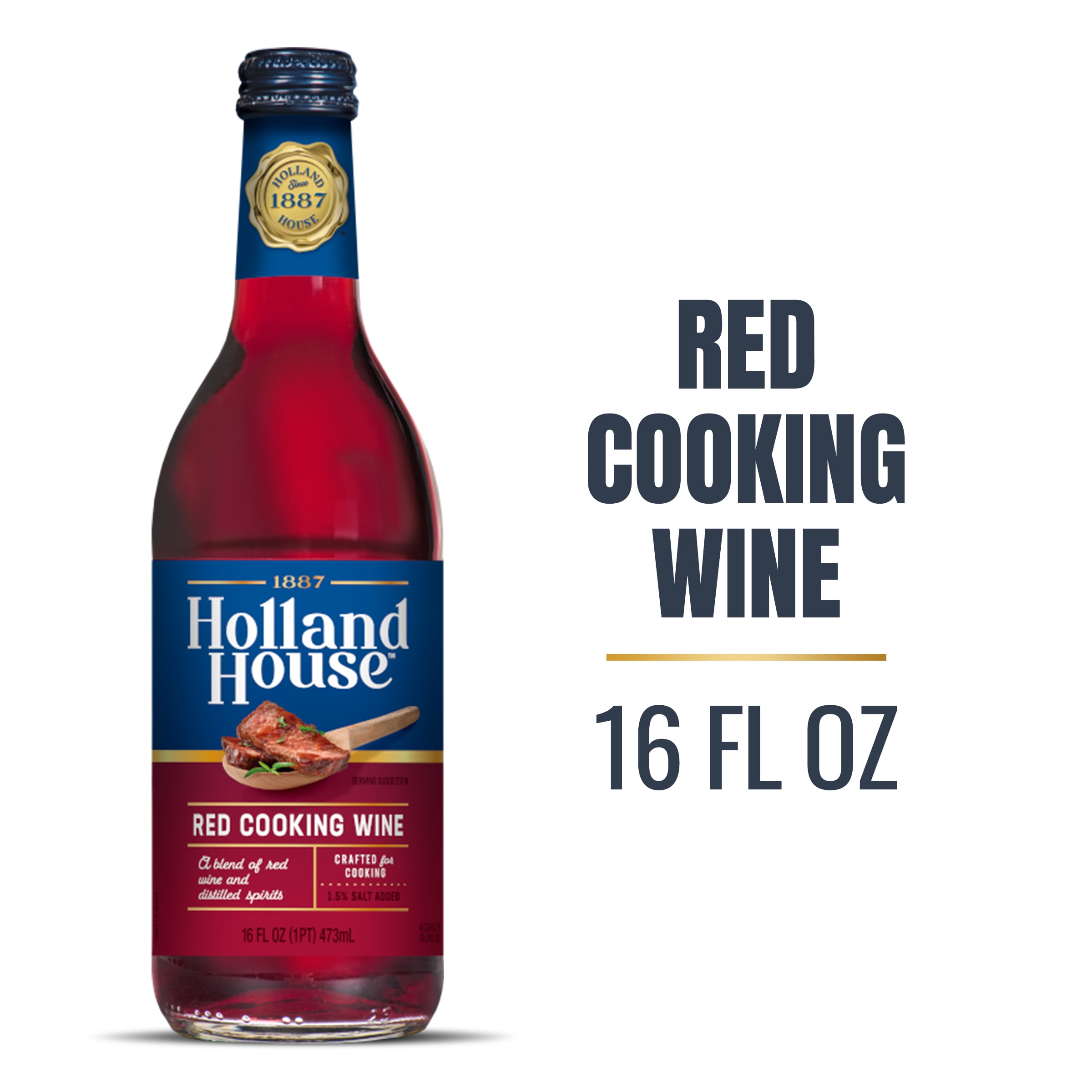 Holland House Red Cooking Wine, 16 FL oz, Dry Food Ingredient - Walmart.com