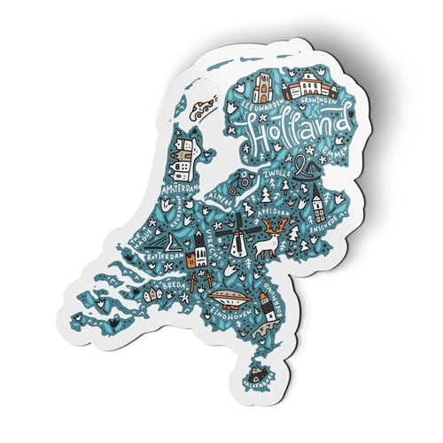Holland Map Travel - 5" Magnet for Car Locker Refrigerator - Walmart.com