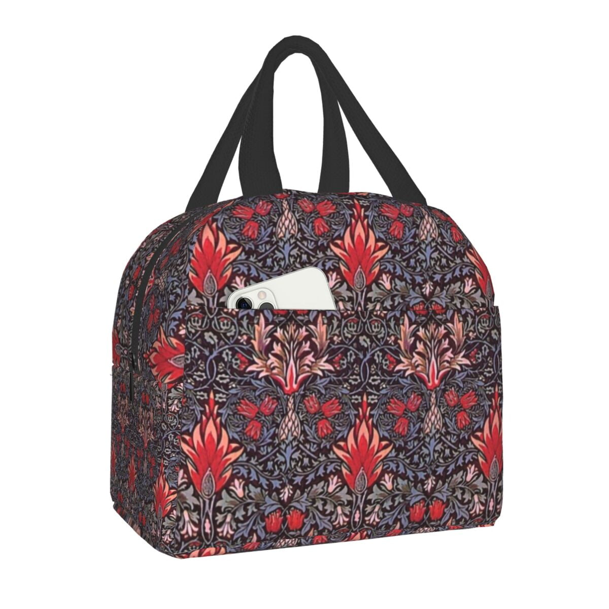 Holland Park William Morris Carpet Insulated Lunch Bag for Women Floral ...
