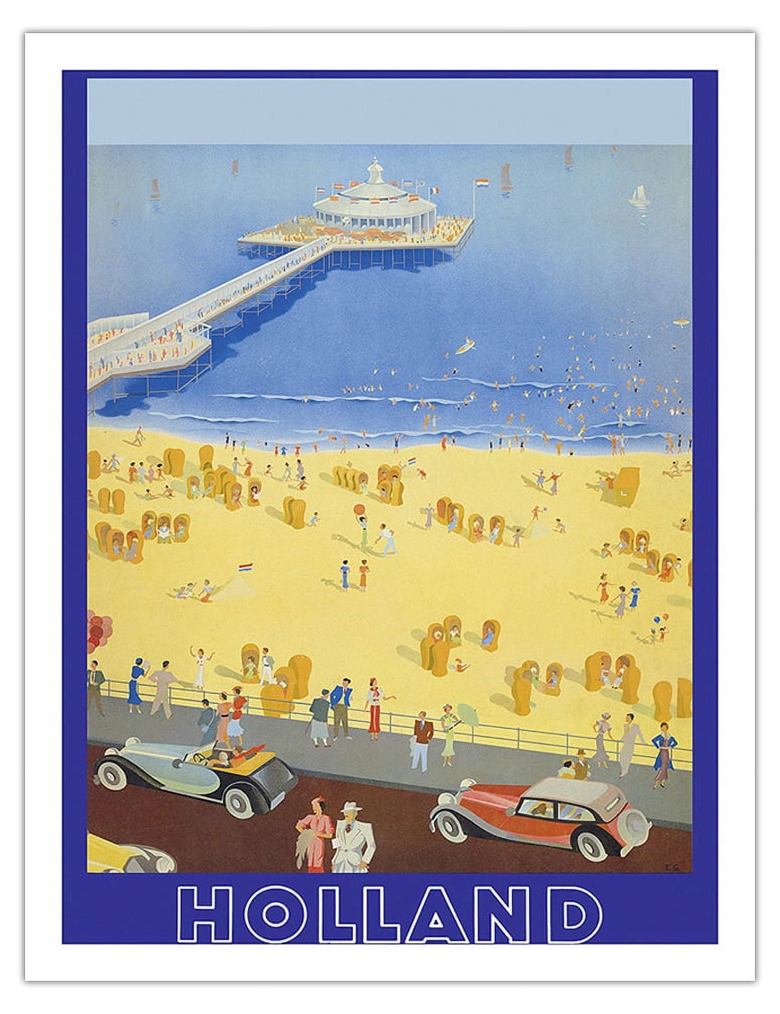 Holland - The Scheveningen Pier - The Hague Netherlands - Vintage ...