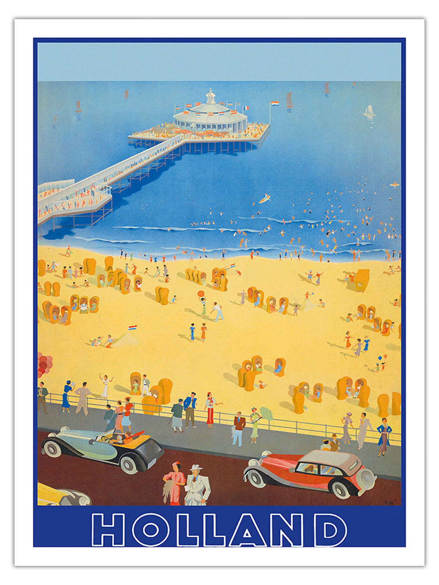Holland - The Scheveningen Pier - The Hague Netherlands - Vintage ...