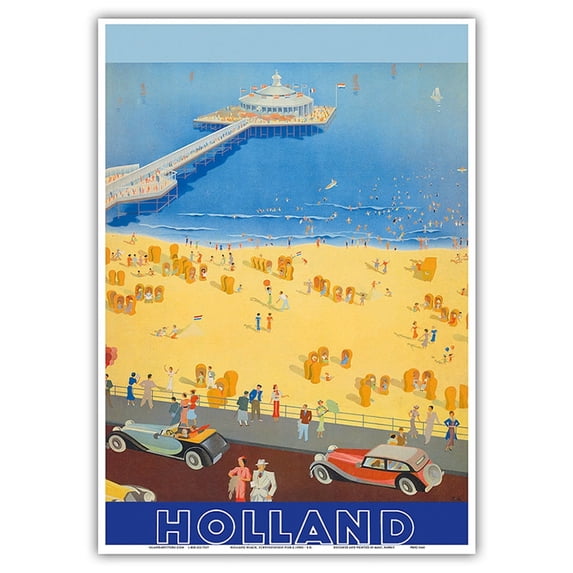 Holland - The Scheveningen Pier - The Hague Netherlands - Vintage ...