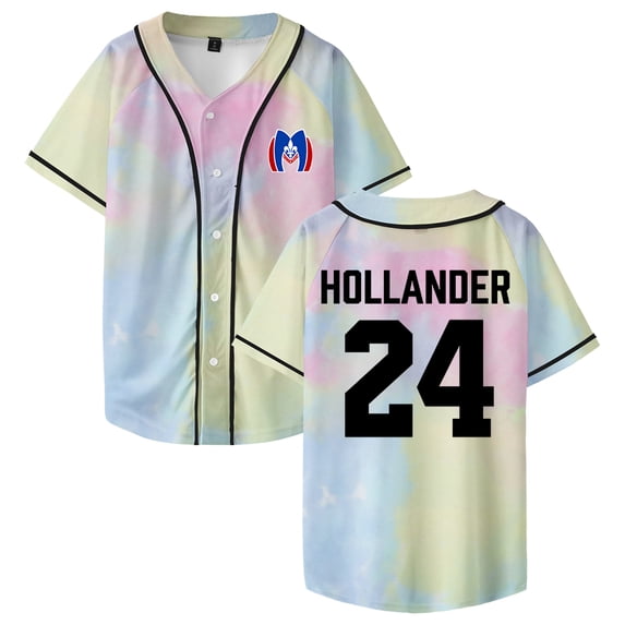 Hollander 24 Heated Rivalry Baseball Jersey Short Sleeve Button-up ...