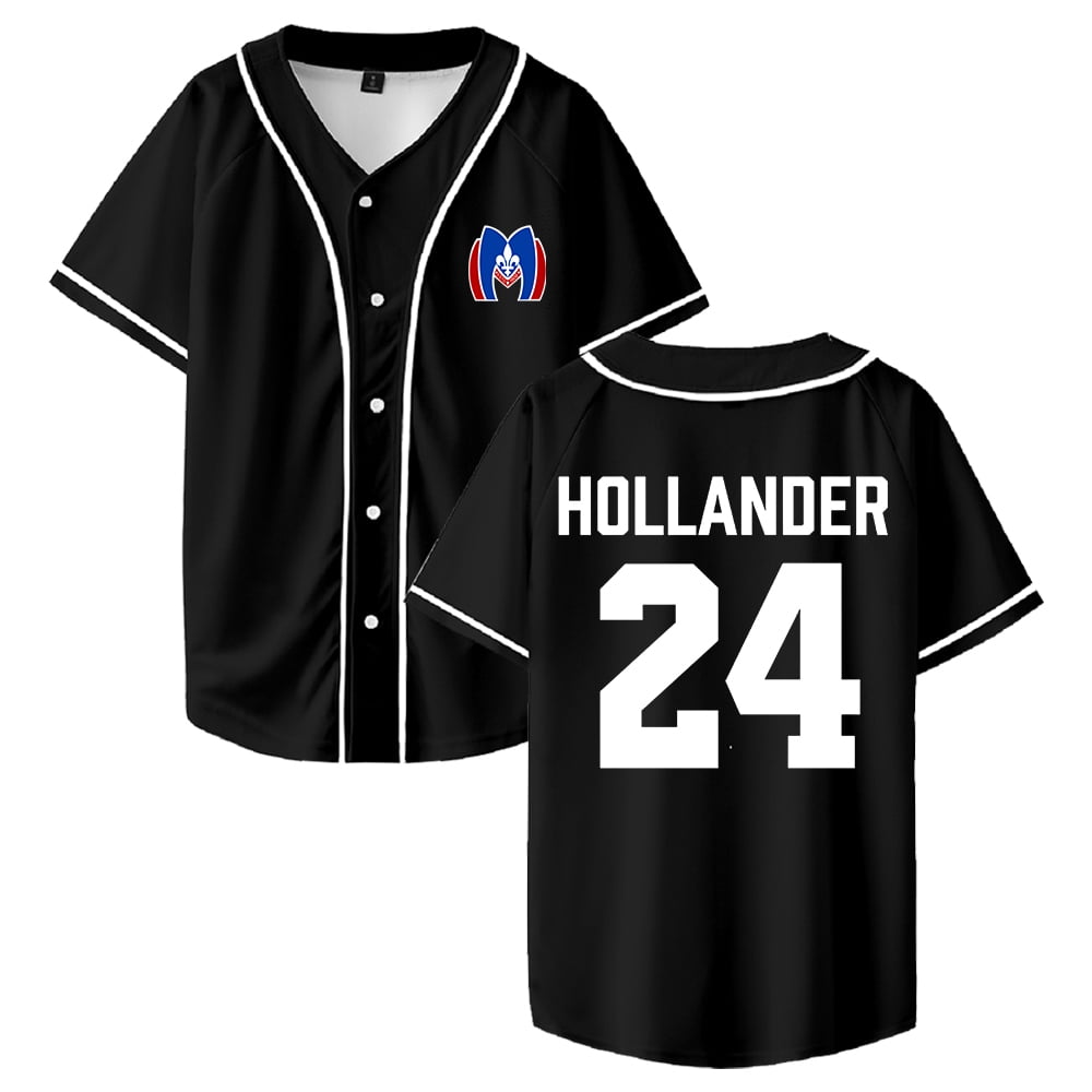 Hollander 24 Heated Rivalry Baseball Jersey Short Sleeve Button-up ...