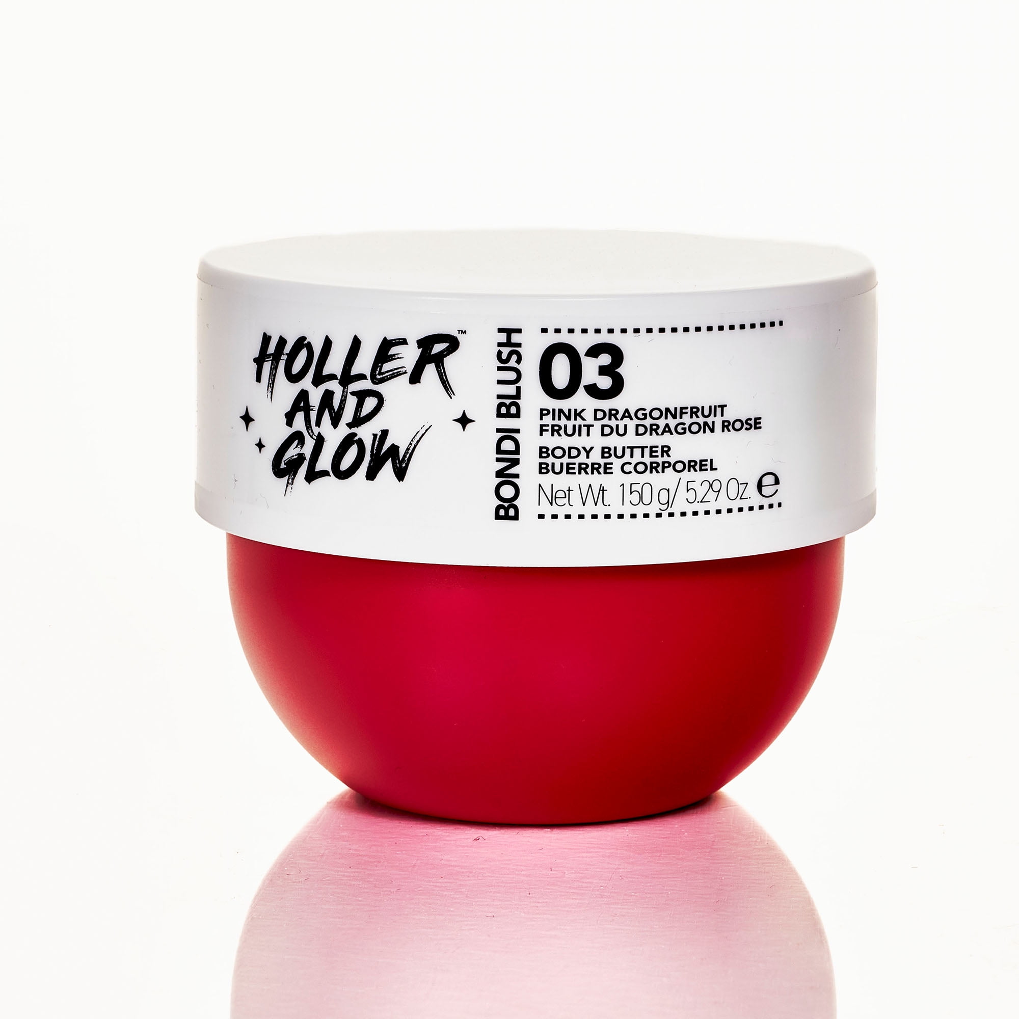 Holler & Glow Bondi Blush Pink Dragon Fruit Body Butter, 150g/5.29 oz - Walmart.com