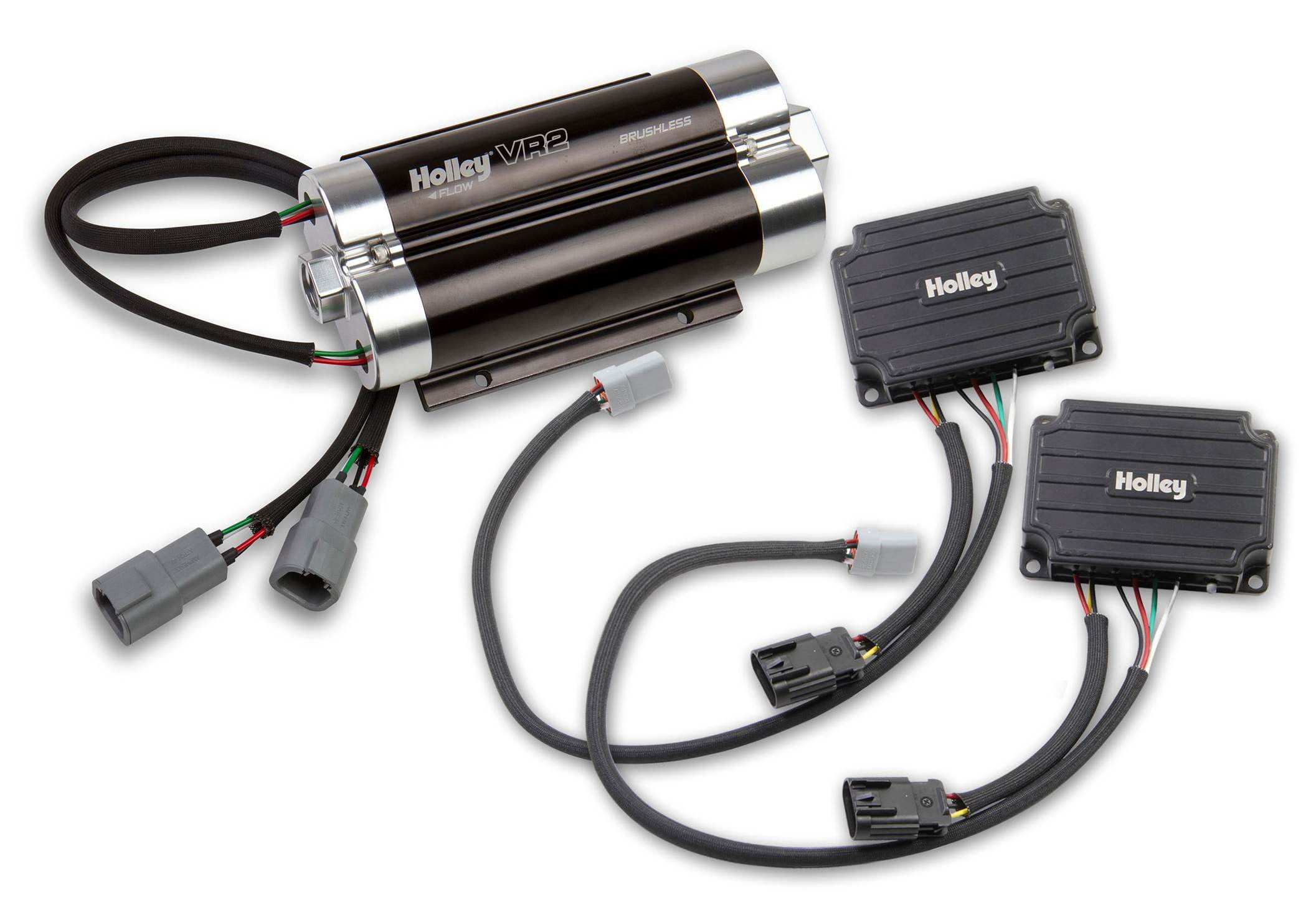 Holley 12-3000 VR2 Brushless Fuel Pump w/Controller-Single 16AN Inlet ...