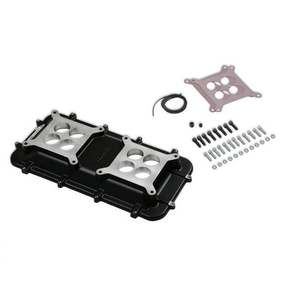 Holley 300-267BK Mid-Rise Plenum Base Adapter Kit - Black - Walmart.com